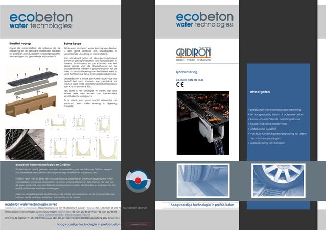 Ecobeton - Brochure lijnafwatering | PPT