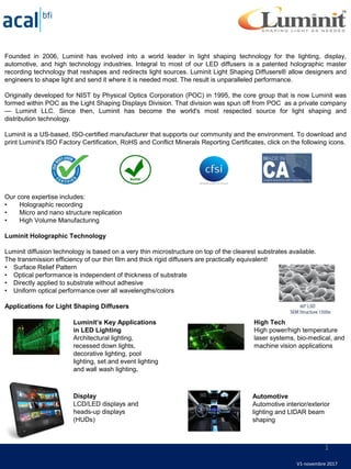 Brochure LUMINIT Acal BFi Novembre2017 | PDF