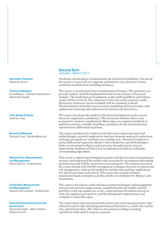 MAFINRISK Master of Quantitative Finance and Risk Management | PDF