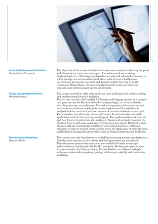 MAFINRISK Master of Quantitative Finance and Risk Management | PDF