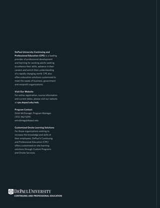 DePaul CPE Management Development Center Program and Course Guide 2013 ...