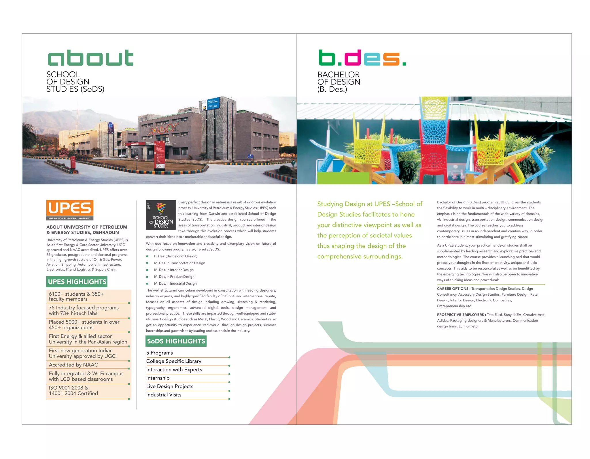 Brochure UPES M. Des. | PPT