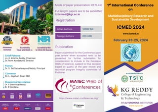 Brochure of International Conference.pdf | Business Expos & Conferences ...