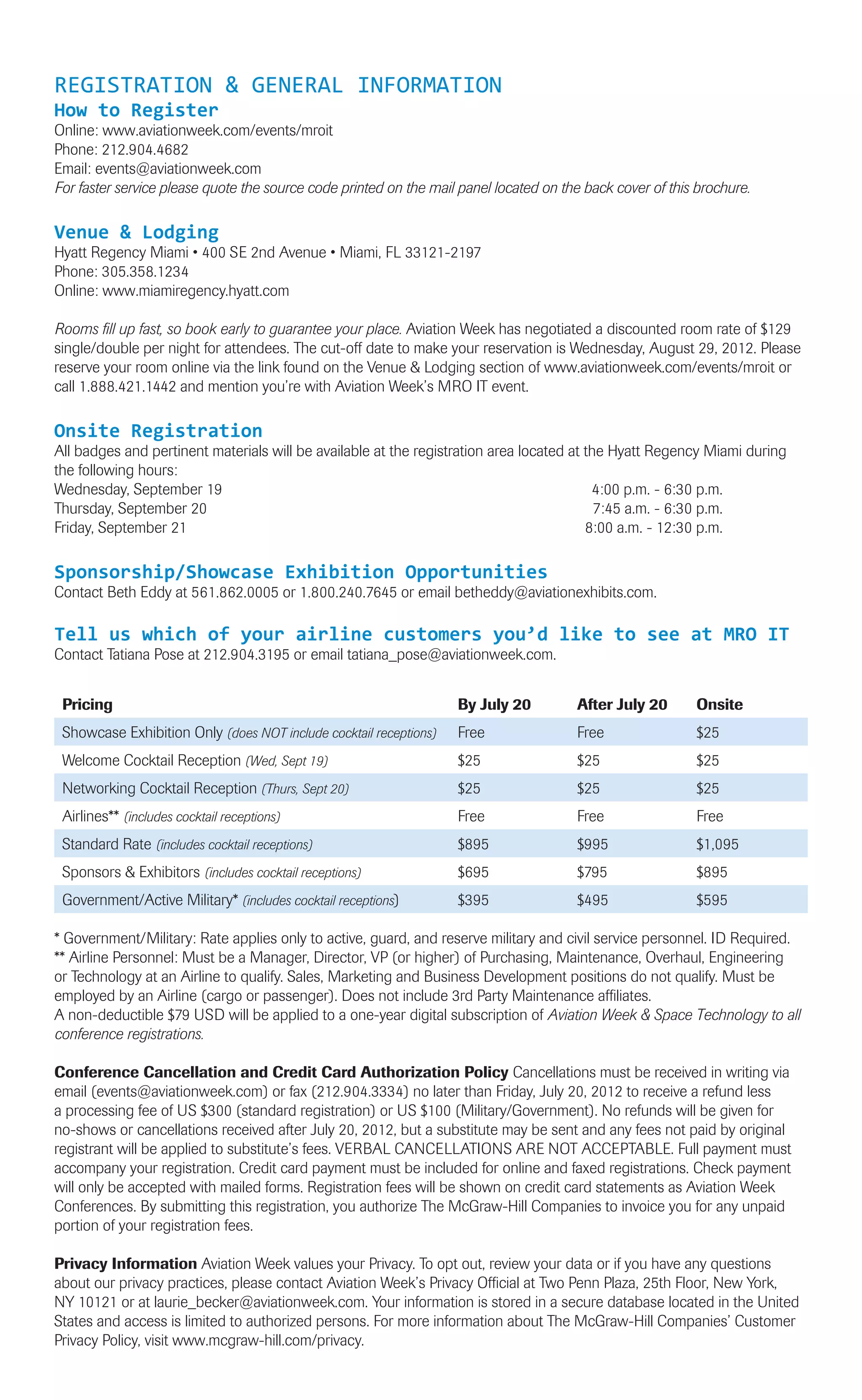 MRO IT CONFERENCE & SHOWCASE Brochure | PDF