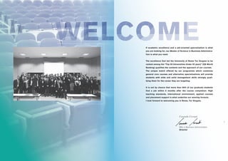 Brochure - Master of Science in Business Administration | PDF