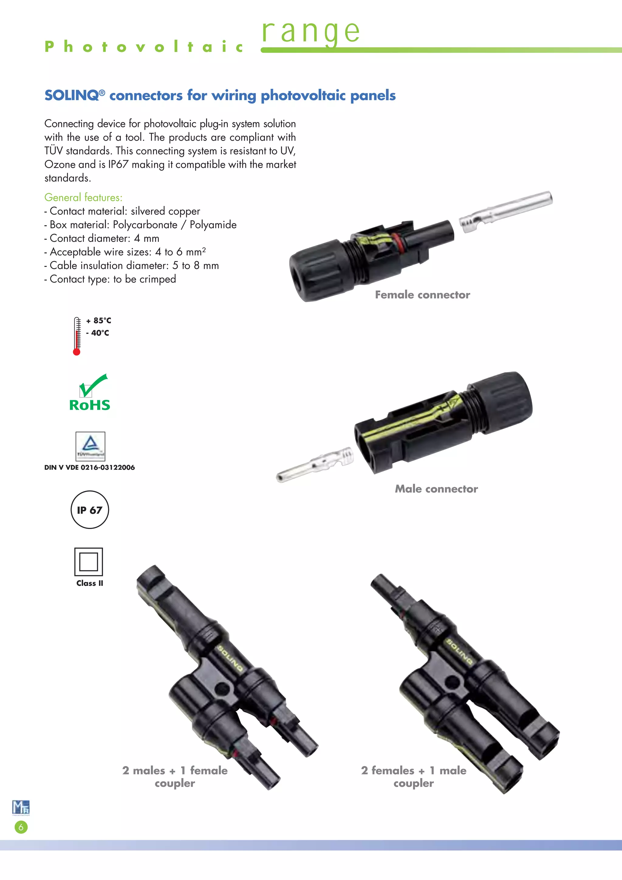 Mecatraction - Photovoltaic PV Cable Connectors & Earth Clamps | PDF ...