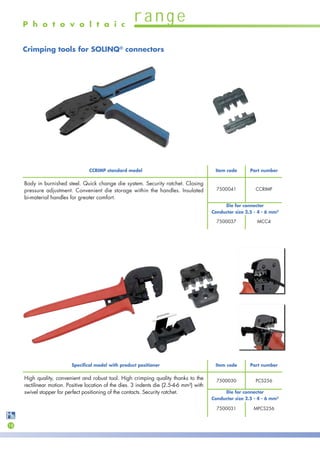 Mecatraction - Photovoltaic PV Cable Connectors & Earth Clamps | PDF ...