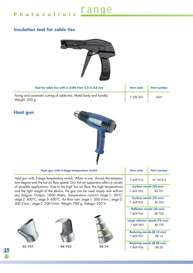 Mecatraction - Photovoltaic PV Cable Connectors & Earth Clamps | PDF