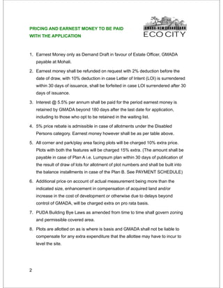 Gmada Eco City Mullanpur New Chandigarh Brochure | PDF