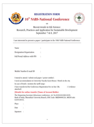 nabs conference at bharathiar university | PDF