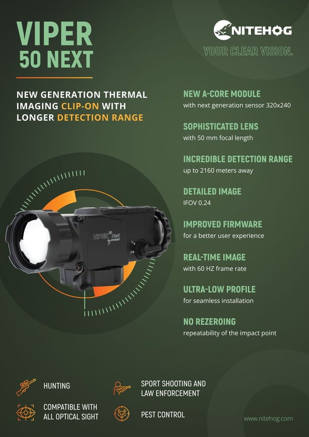 Brochure | Nitehog Viper 50 Next | Optics Trade | PDF
