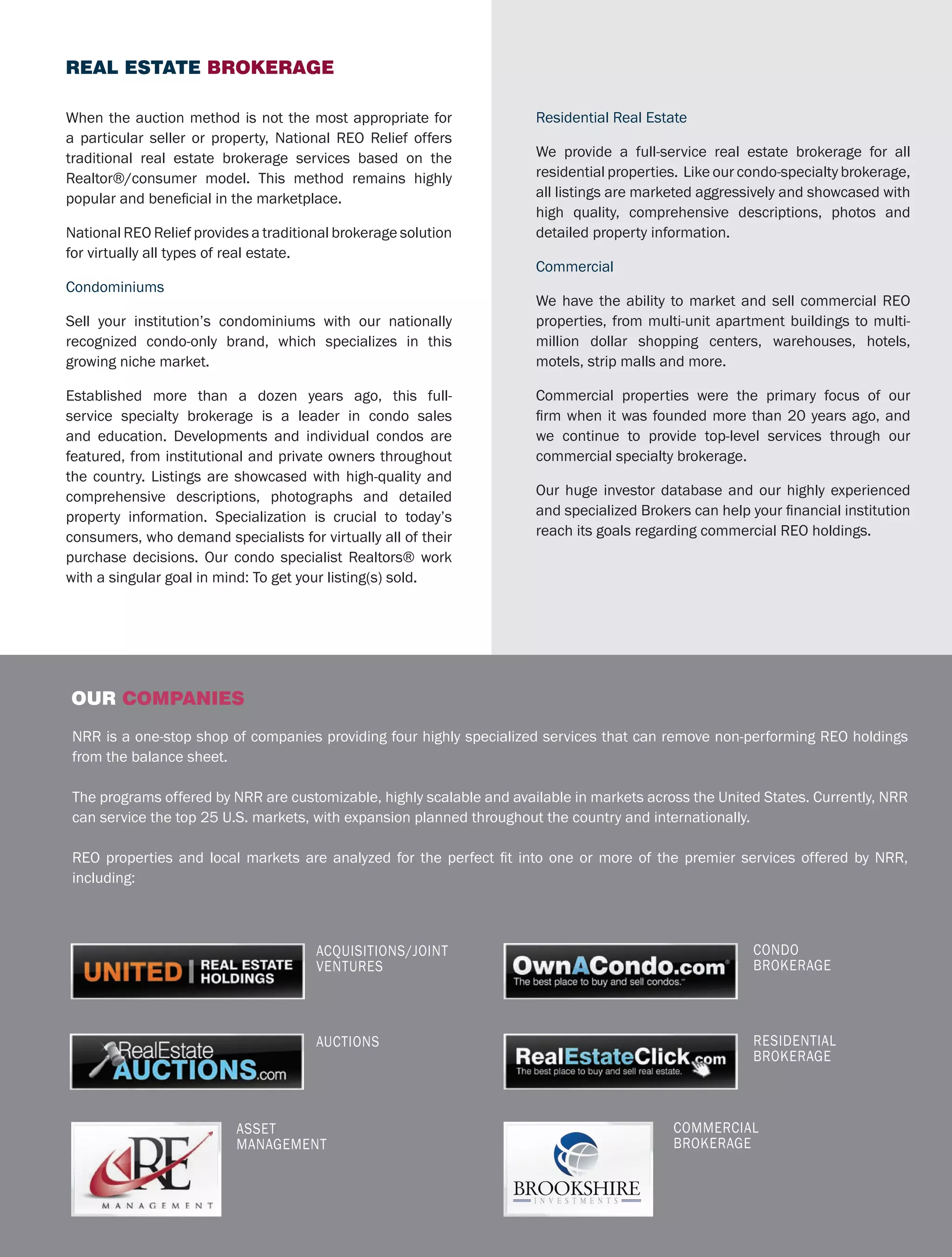 REO SOLUTIONS BY NRR | PDF