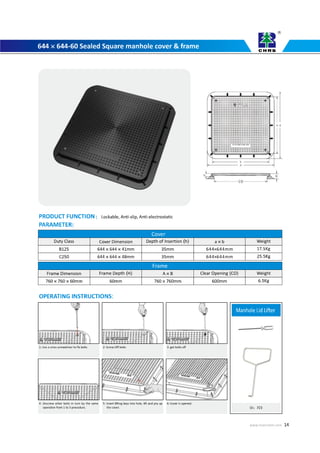 Brochure of smc composite manhole covers | PDF
