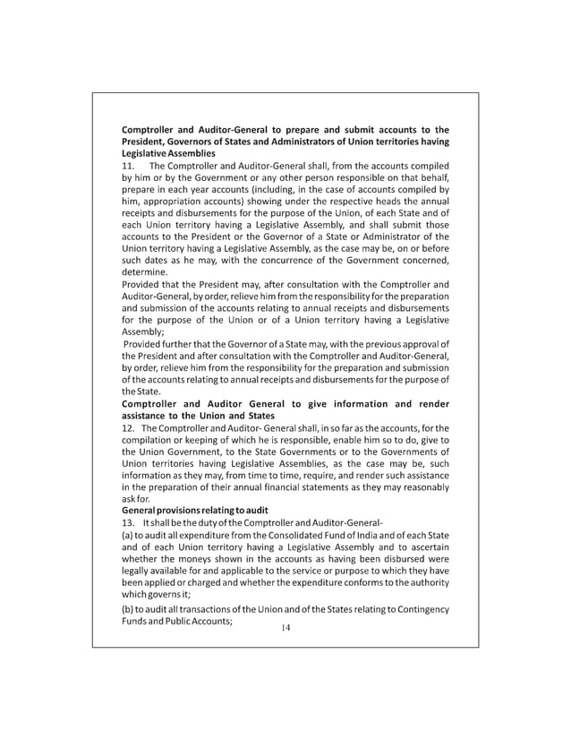 Brochure on the Comptroller and Auditor General of India (DPC) Act ...