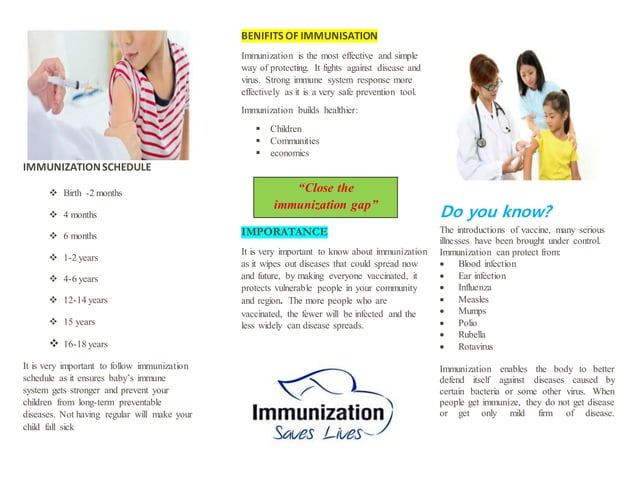 Brochure on Immunization.docx | Infectious Diseases | Diseases and ...