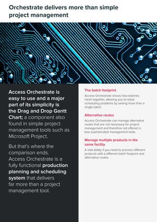 Access Orchestrate - Production Planning and Scheduling | PDF
