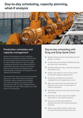 Access Orchestrate - Production Planning and Scheduling | PDF