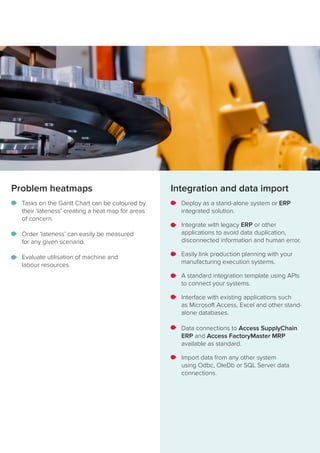 Access Orchestrate - Production Planning and Scheduling | PDF