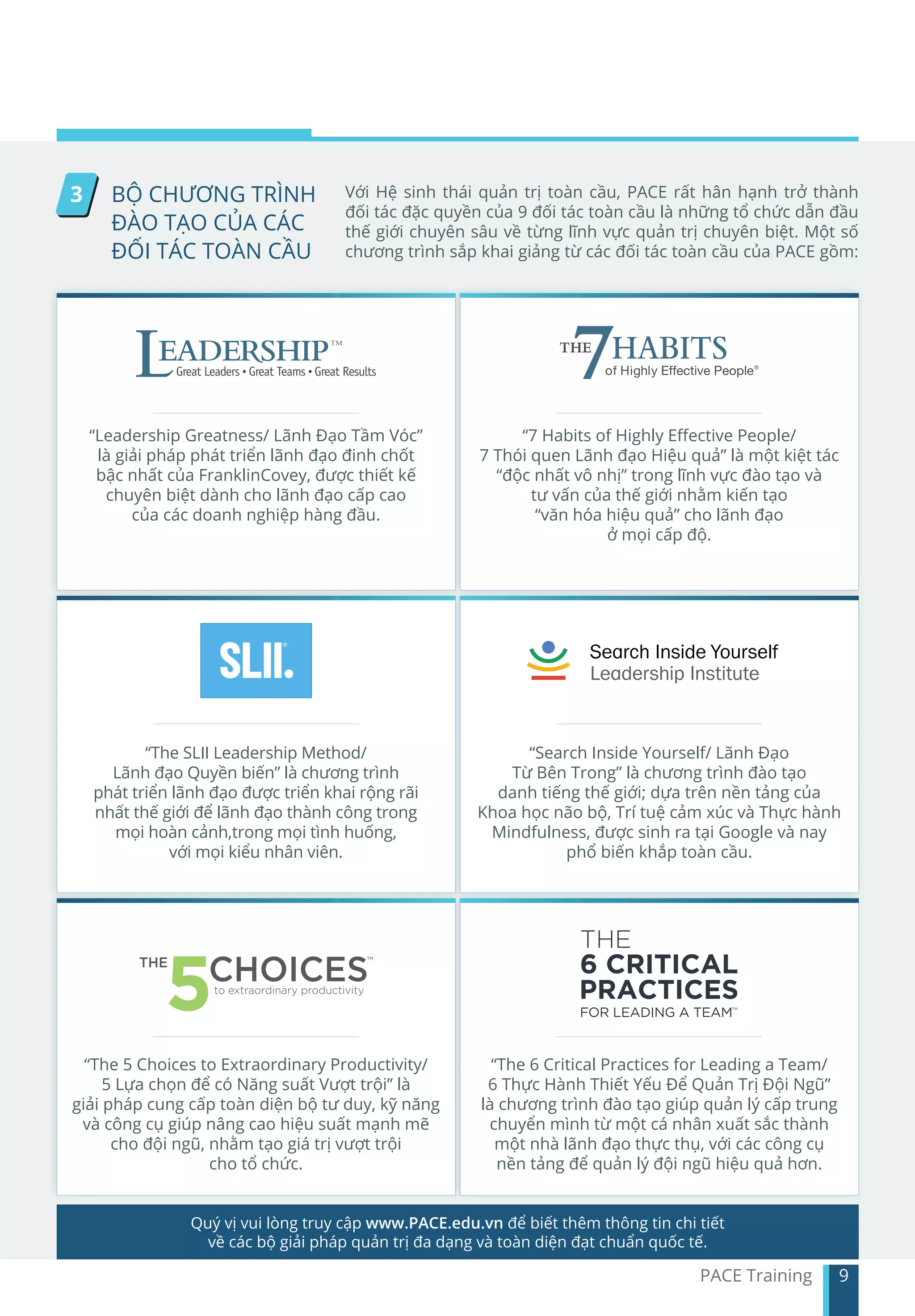 Brochure PACE Institute of Management | PDF