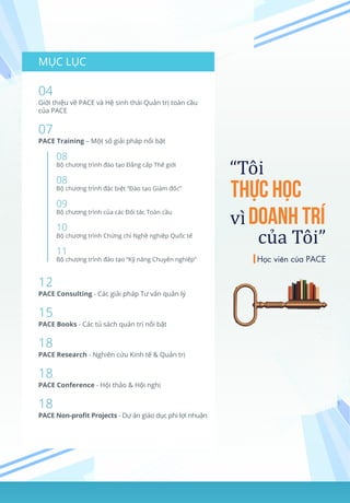 Brochure PACE Institute of Management | PDF