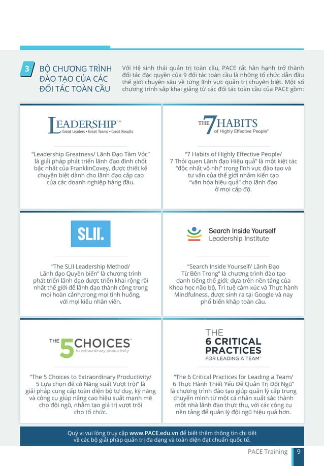 Brochure PACE Institute of Management | PDF