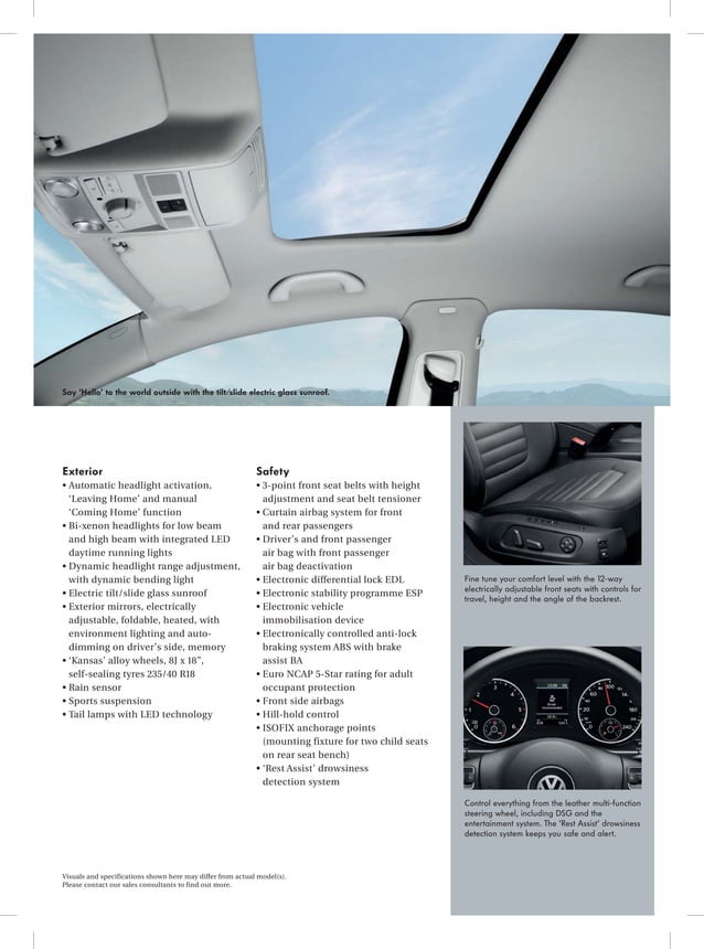 Brochure VW Passat SE | PDF | Auto Safety Technologies | Auto Technology
