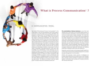 Brochure - Process Communication Model (PCM) | PDF