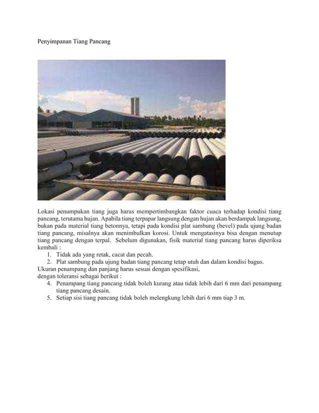 metode pancangan pipa | PDF