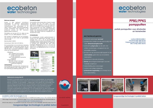 Ecobeton - Brochure Pompput | PDF | Home Appliances | Home & Garden