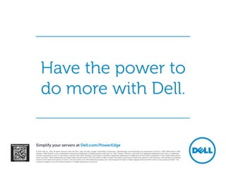 Brochure Poweredge Server Portfolio 12 05 | PDF