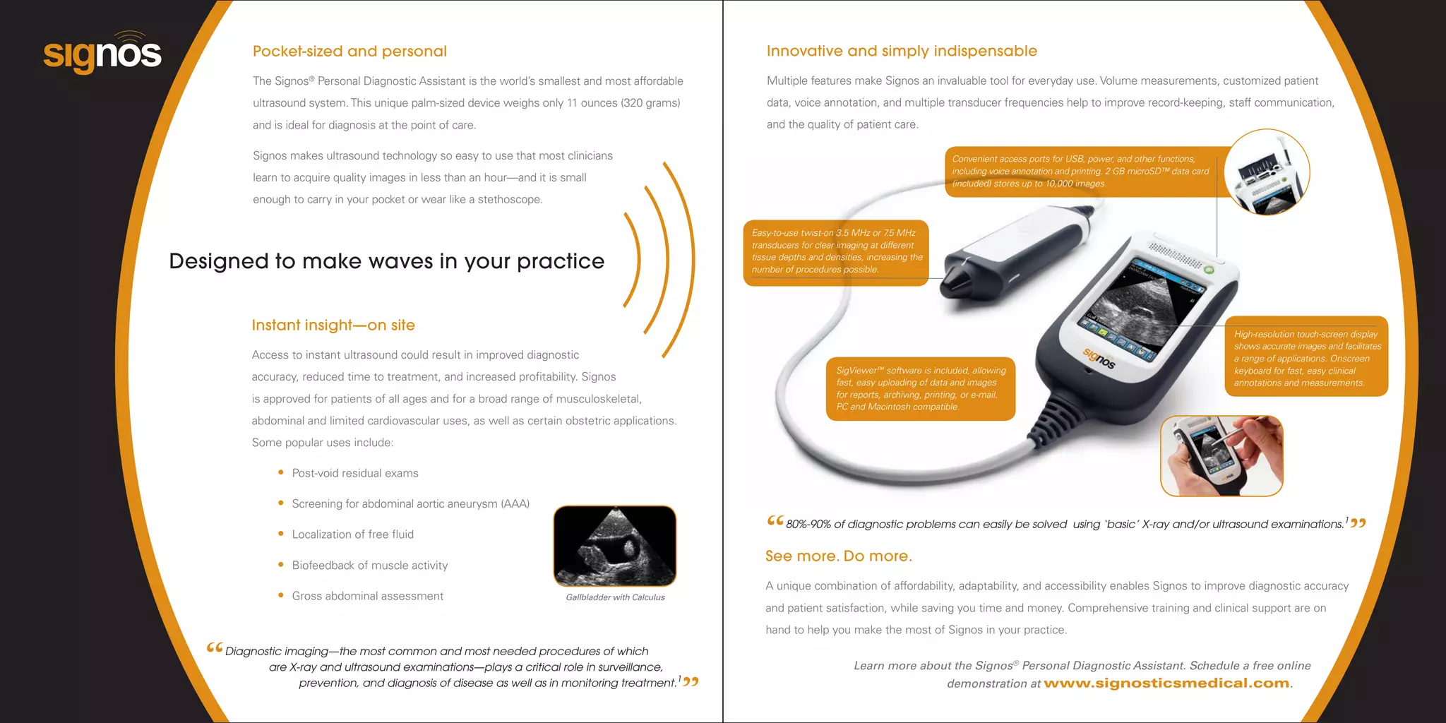 Signostics Signos Brochure primary care | PDF