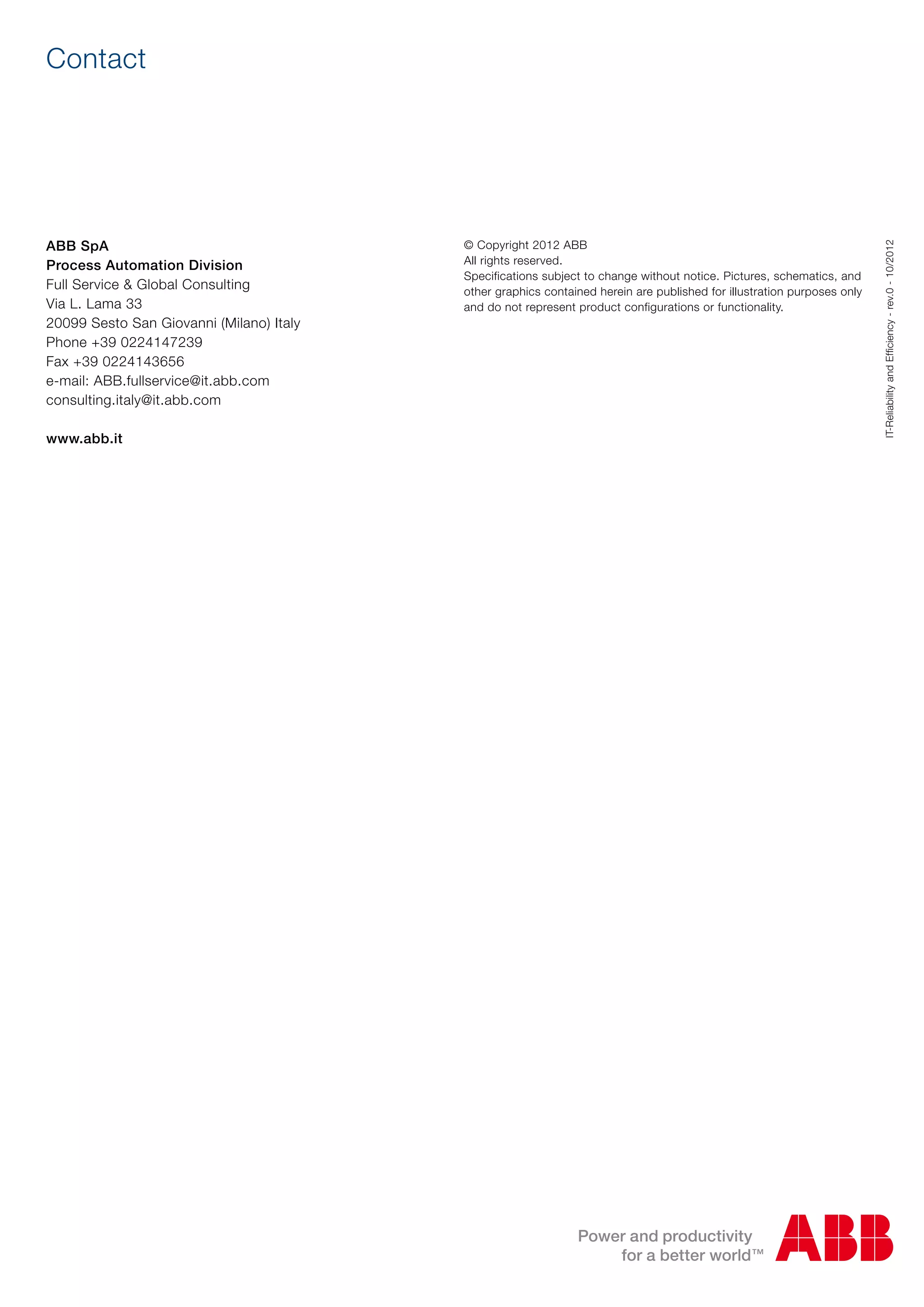 ABB The road to Reliability and Efficiency | PDF | Business | Business ...