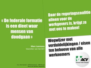 Brochure ACV BHV / Verduidelijkingen en eisen in verband met de federal ...