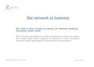 Reti: Lobbying, Media and Public Affairs | PDF