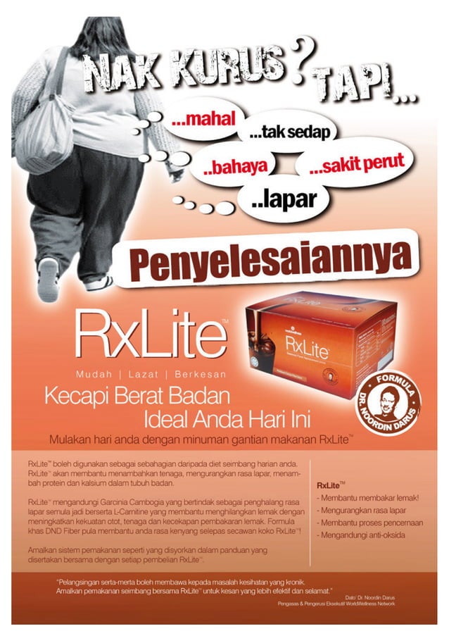 Rx Lite Produk pelangsingan badan | PDF