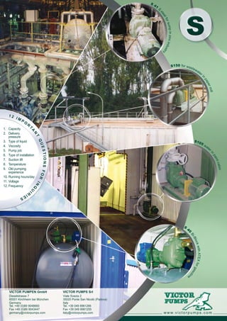 Насосы серии S Victor Pumps | PDF