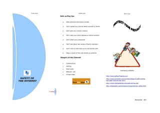 Etwinning Project- 'Safety on the Internet'- brochure | PDF