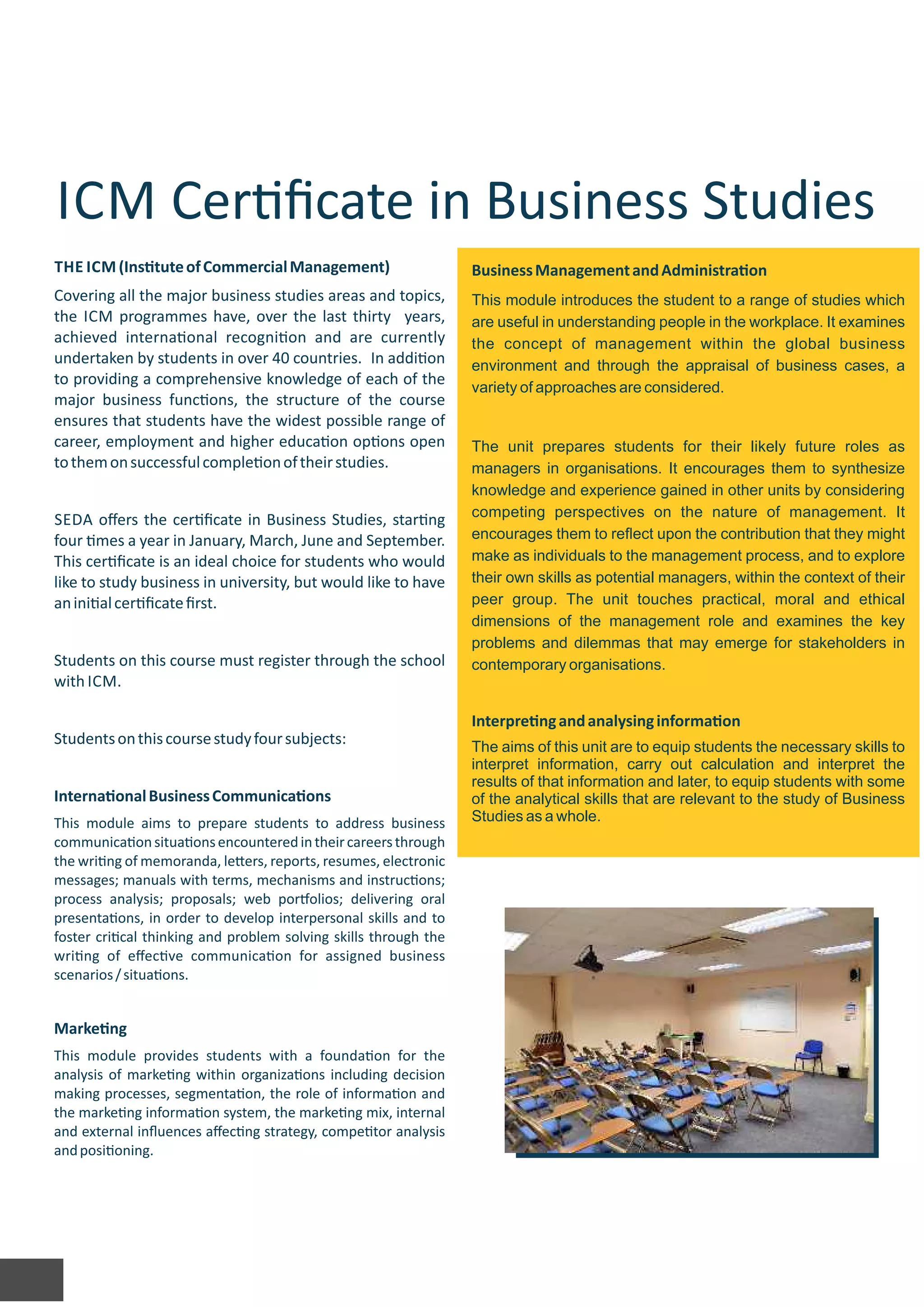 Academic Brochure of SEDA College | PDF