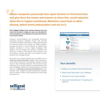 Brochure selligent interactive marketing | PDF | Marketing and ...