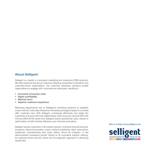 Brochure selligent interactive marketing | PDF | Marketing and ...