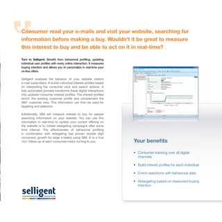 Brochure selligent interactive marketing | PDF | Marketing and ...