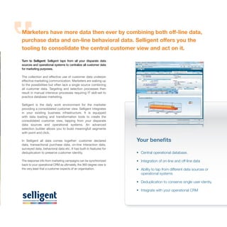 Brochure selligent interactive marketing | PDF | Marketing and ...