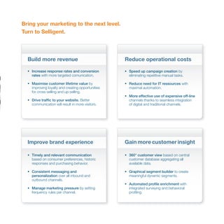 Brochure selligent interactive marketing | PDF | Marketing and ...