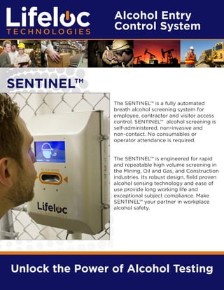 Sentinel Automatic Breath Alcohol Screening Station | PDF