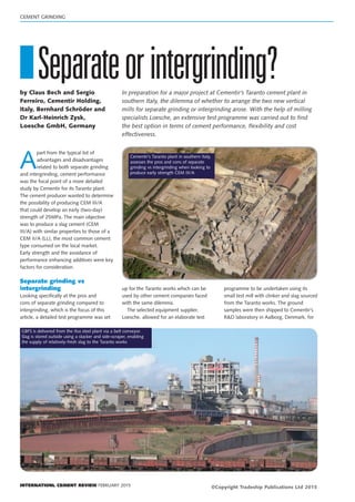Separate or Intergrinding? | PDF