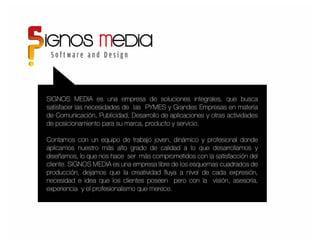 Brochure Signos Media | PDF