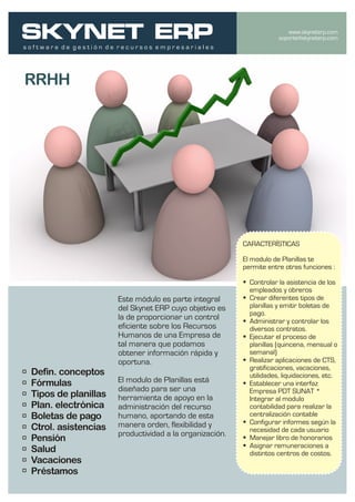 SKYNET ERP BROCHURE | PDF