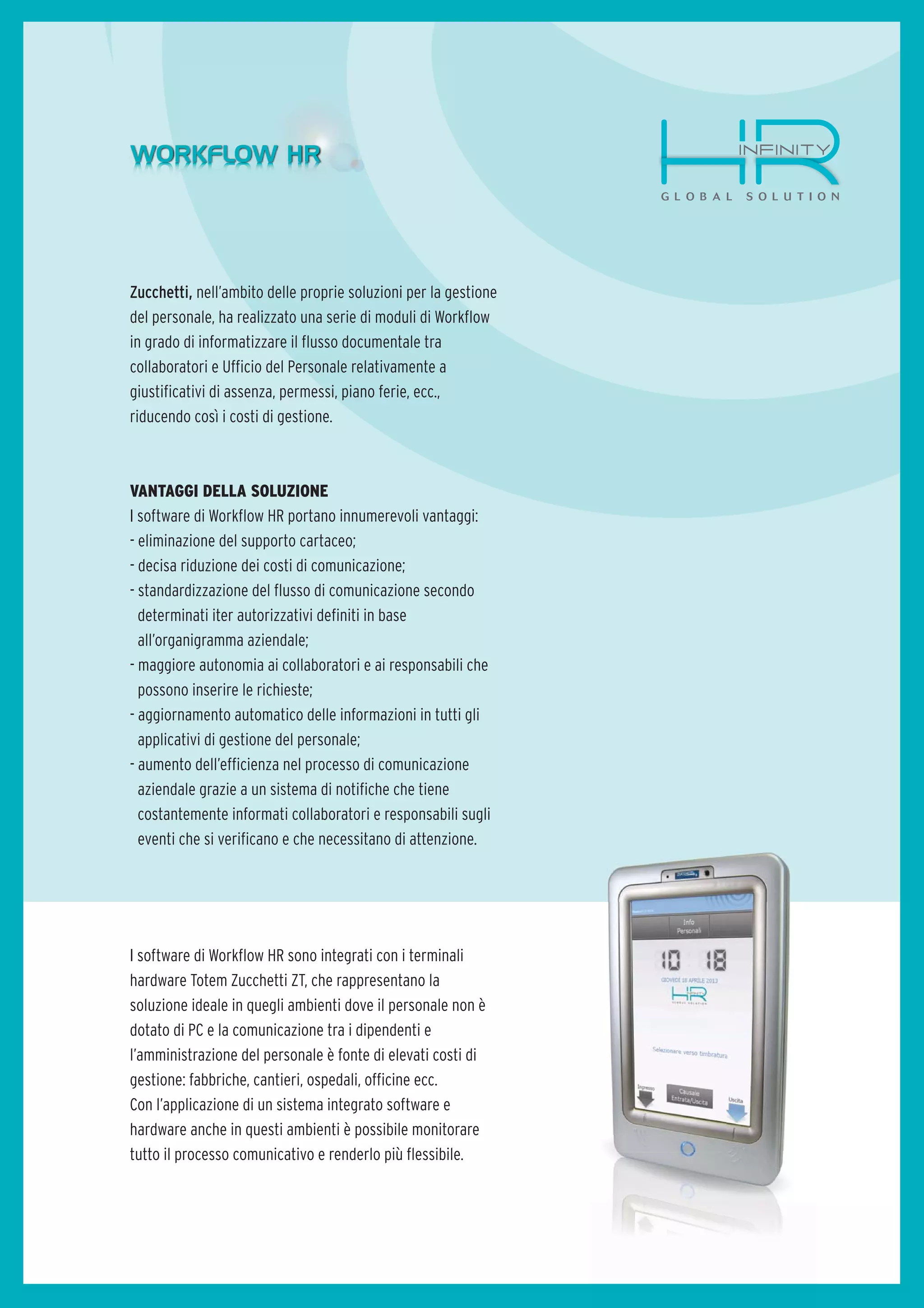 Brochure Workflow comunicazione_giustificativi_ferie | PDF