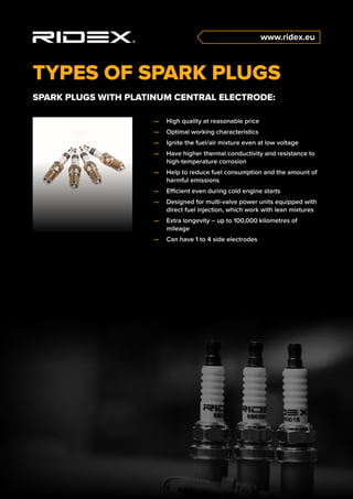 Brochures Ridex Spark Plugs | PDF