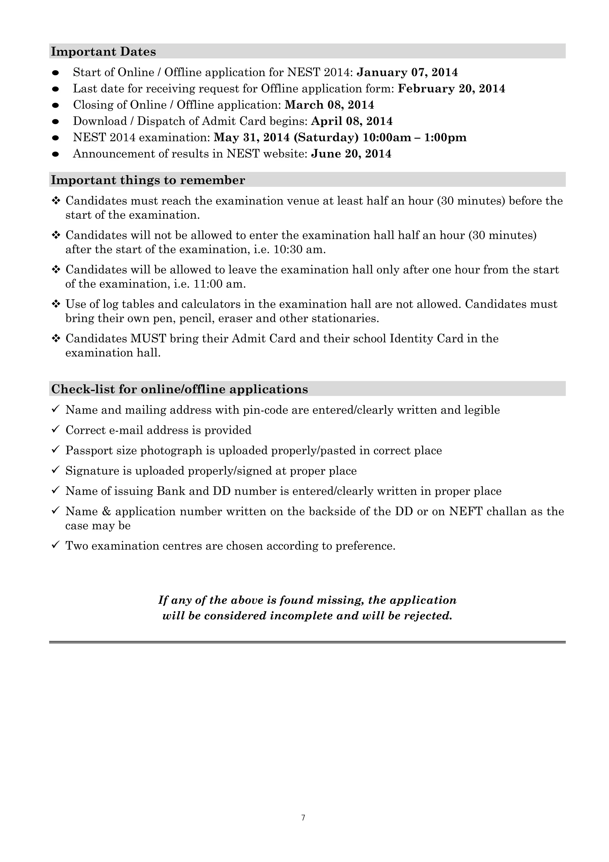 Brochure syllabus nest 2014 | PDF